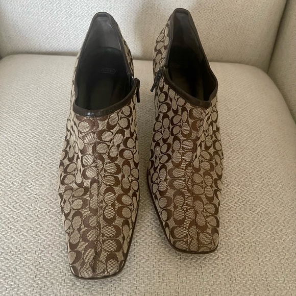 Coach | Shoes | Vintage Coach Logo Fabric Shoeboots Euc | Poshmark